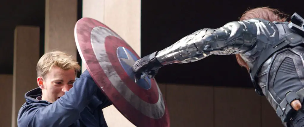 Shields Down: Chris Evans Used 46 Shields for Cap 2! - MarvelBlog.com